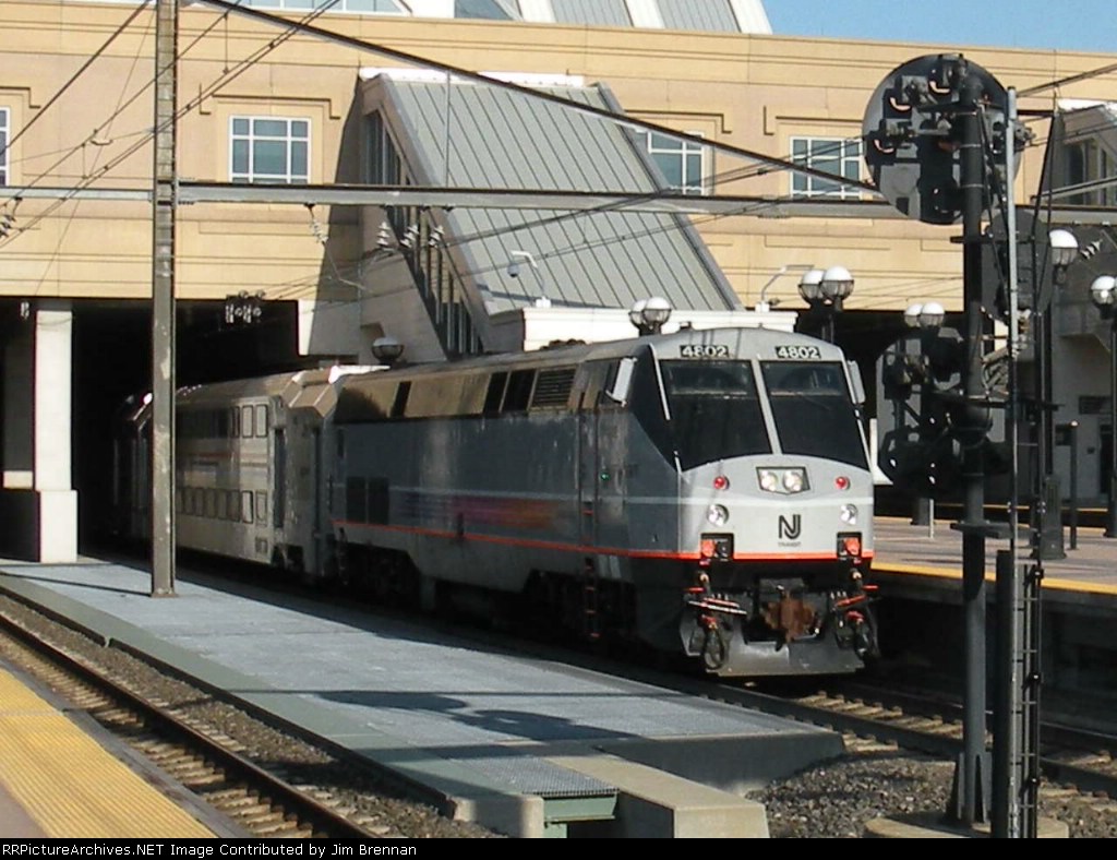 NJT ACES Westbound at Secaucus with P40BH 4802